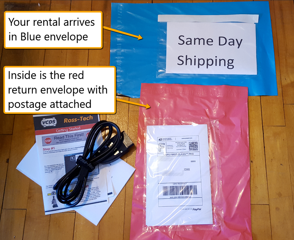 🔥 7-Day Rental, Ross-Tech Cable HEX-NET USB Scanner VCDS VW Audi ...