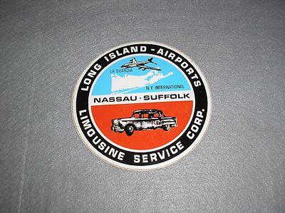1950s Limousine Service FasCal Sticker Decal Nassau Suffolk NYC NY Long ...