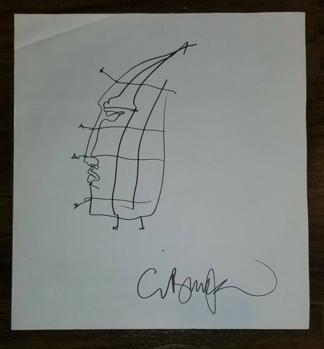 CLIVE BARKER signed drawing PINHEAD HELLRAISER huge JSA RARE! AUTOGRAPH ...