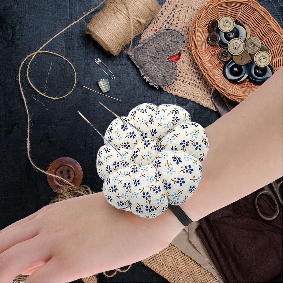 Accessory Pumpkin Shap Sewing Pin Cushion Needle Holder Elastic Wrist ...
