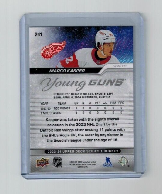 2023-24 Upper Deck #241 Marco Kasper Young Guns RC | eBay