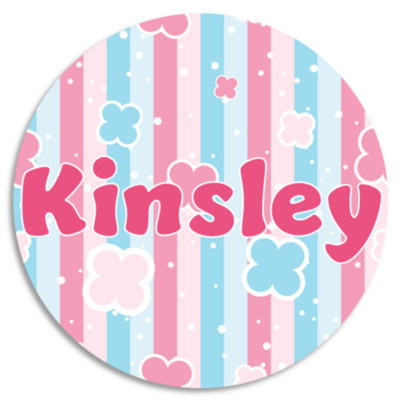 Kinsley - 25 Pack Circle Stickers 3 Inch - Name Tag Water Bottle School ...