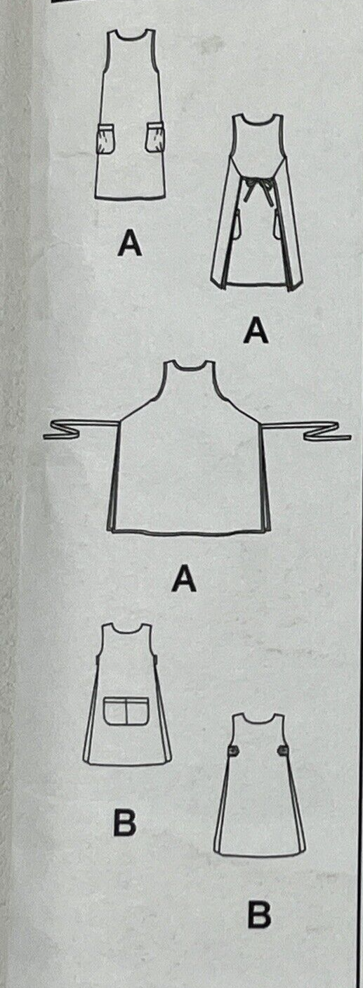 Simplicity 8230 Misses Dottie Angel Apron Dress Tabard Frock Sewing ...
