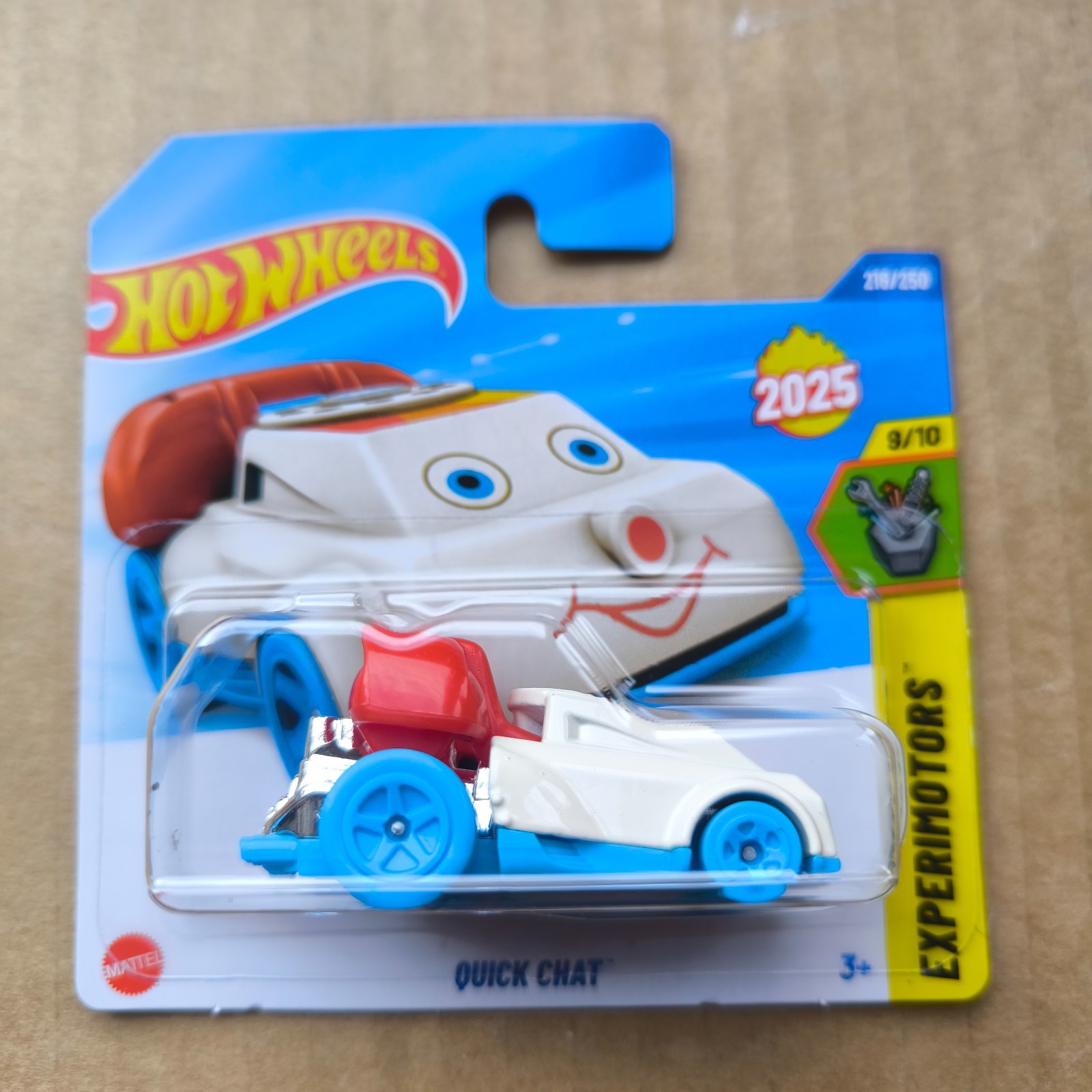 Hot Wheels SHORT CARD 2025 HW EXPERIMOTORS QUICK CHAT WHITE RED 9/10 ...
