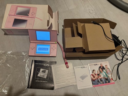 Nintendo DS Lite Pink Game Console, Charger, Pink Case, Original Box ...