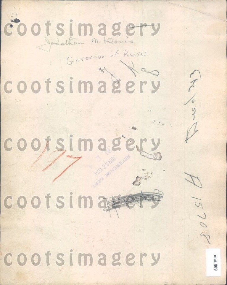 1924 Kansas Governor Jonathan Davis Press Photo | eBay