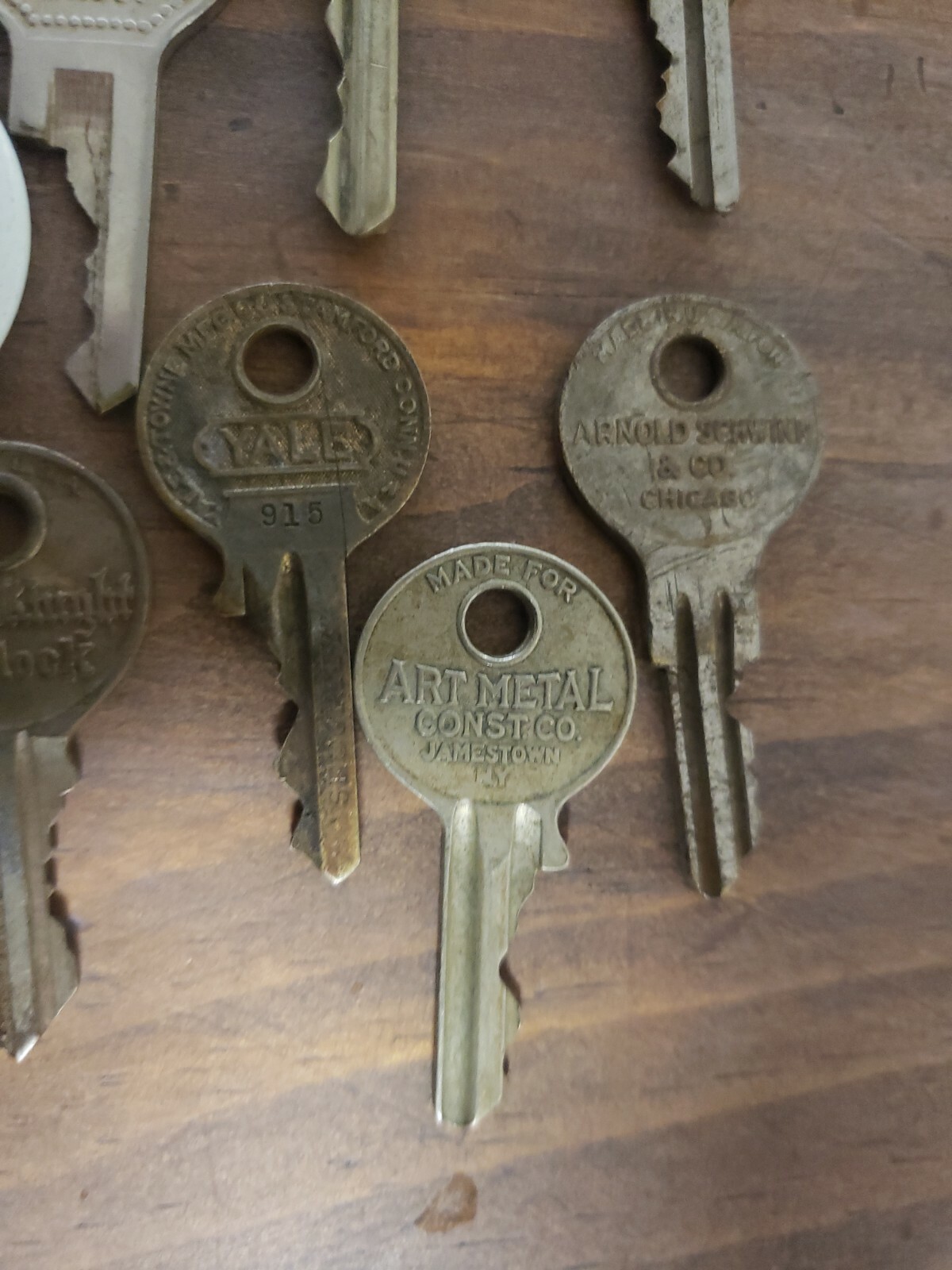 ILCO skeleton key & vintage company collection of original old padlock ...