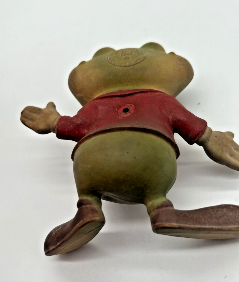 Vintage 1948 Rempel Froggy the Gremlin Rubber Squeeze Toy Frog 5" Works ...
