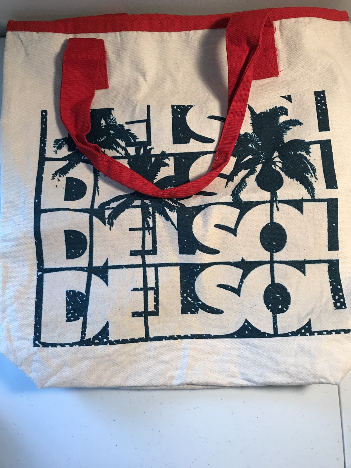Del Sol Color Changing Tote Cotton Canvas Palm Trees Red Reusable ...