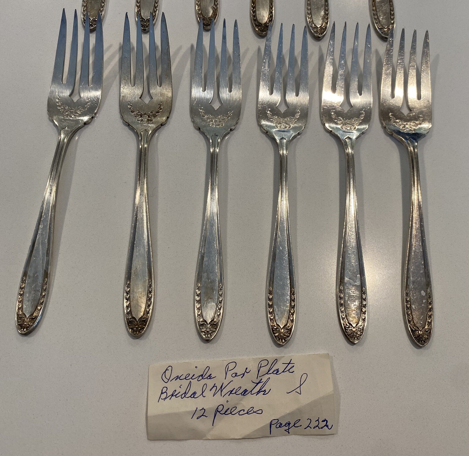 Oneida Forks Community Par Plate Bridal Wreath 1915 Salad Fork Lot of ...