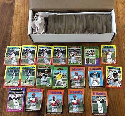 1975 Topps Mini Baseball Lot Roughly 518 Cards Total, Mostly Higher ...