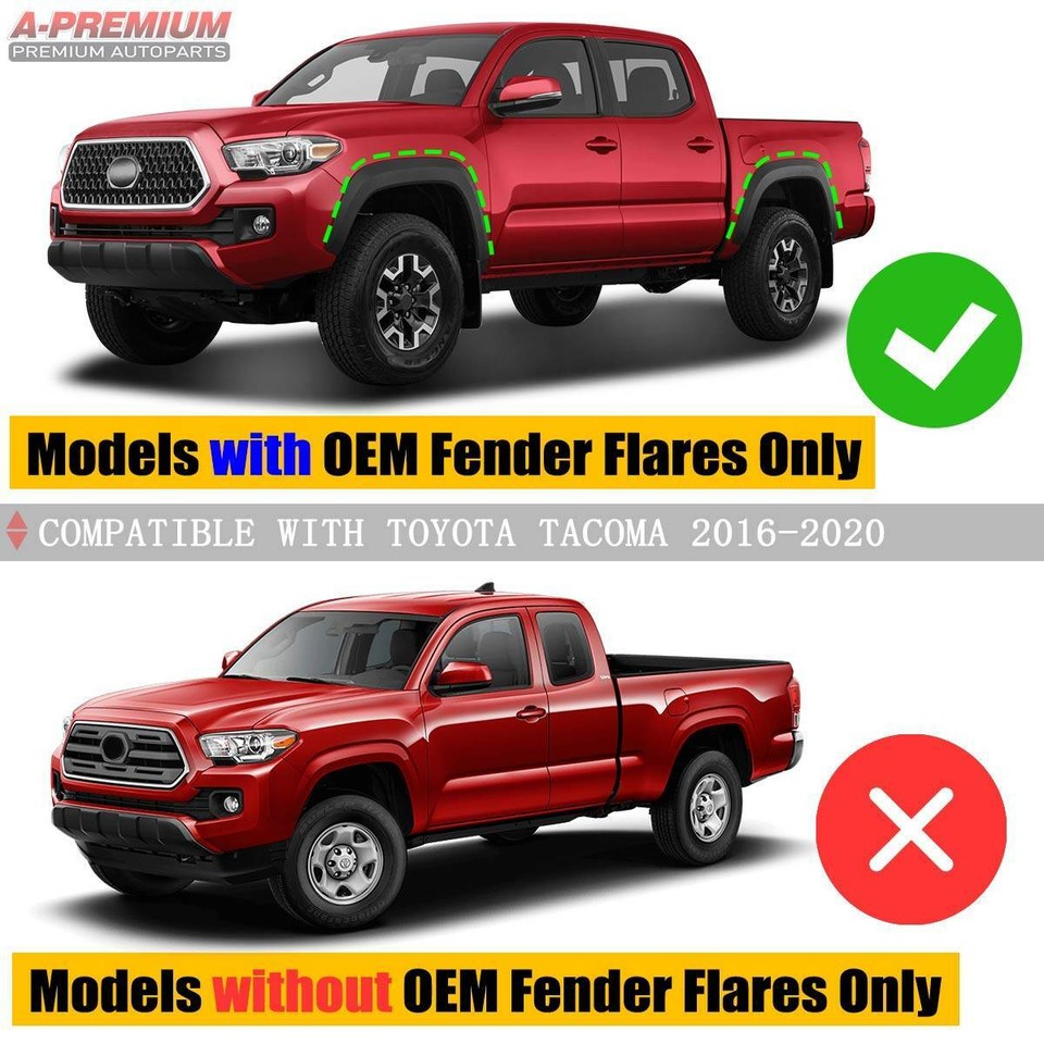 A-Premium 4x Front & Rear Mud Flaps Splash Guards for Toyota Tacoma ...