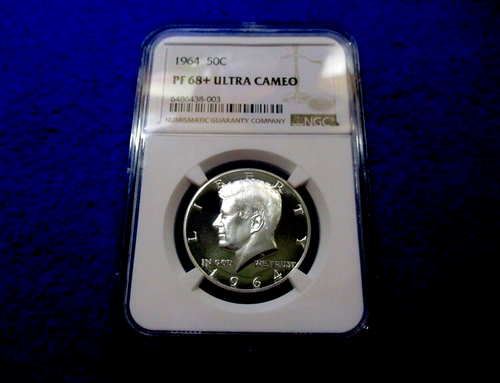 1964 KENNEDY HALF NEW DISCOVERY DIE STRIKE ERRORs ON SHIELD PF68+ ULTRA ...