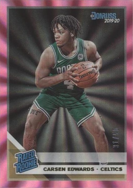 2019-20 Panini Donruss - Rated Rookie Holo Pink Laser #231 Carsen Edwards /50 (RC) for sale ...