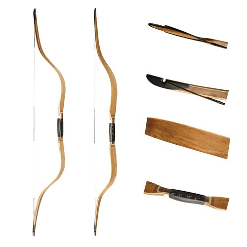 AF Archery Traditional Recurve Bow 57.5" Yuan Bow Long Siyah for Target ...