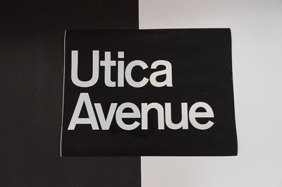 1980s New York City Subway Utica Avenue Roll Sign Redbird IRT NYCTA 4 ...