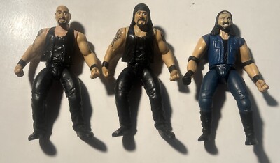 WWF 2 Tuff Chainz & 8 Ball 1998 + Crush 1997 Jakks Kona DOA Disciples ...