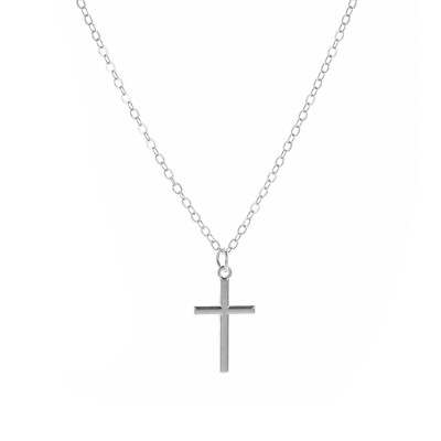 Silver Gold Metal Cross Pendant Charm Ladies Girls Women Chain Fashion ...
