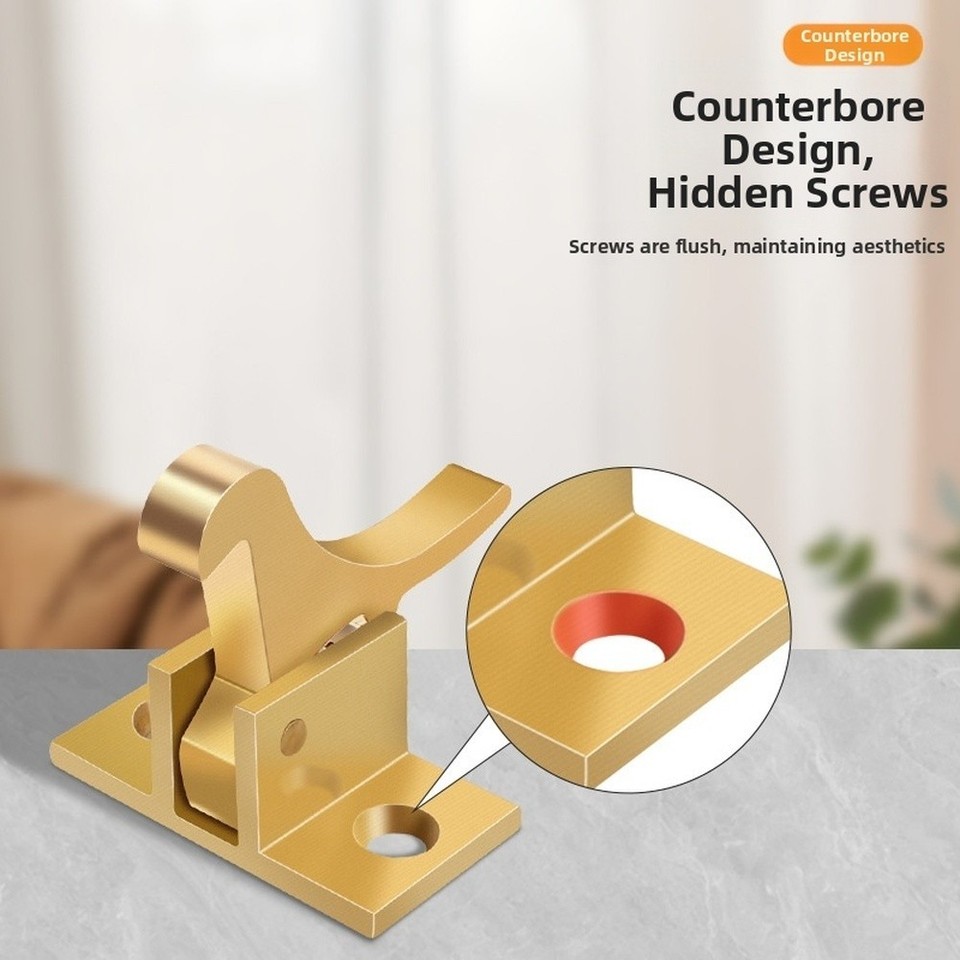 Window Latch Brass Spring Latch Spring-loaded Mechanism Automatic ...