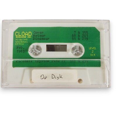 Vintage Feb. 1983 Original CLOAD Magazine Cassette Level 2 16K for TRS ...