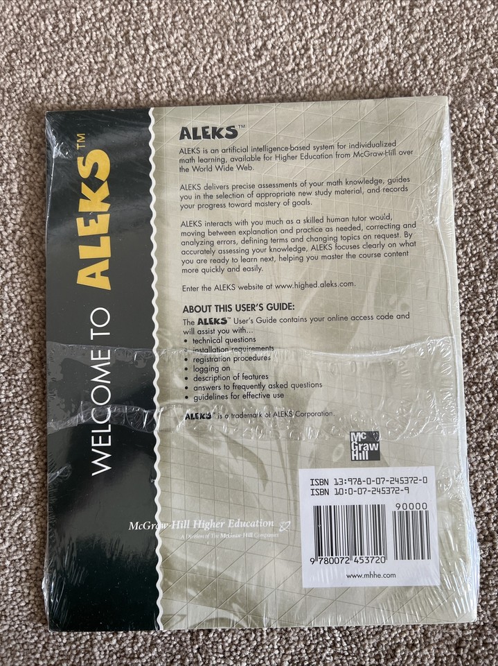 Aleks, 11-Weeks (Quarter Term) User’s Guide by ALEKS Corporation NEW ...