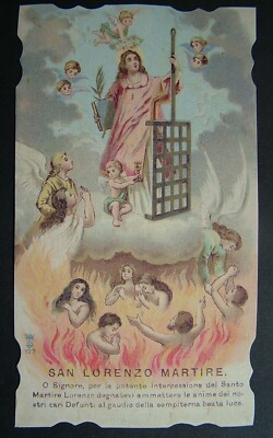 Santini Holy Card SAN LORENZO MARTIRE | eBay