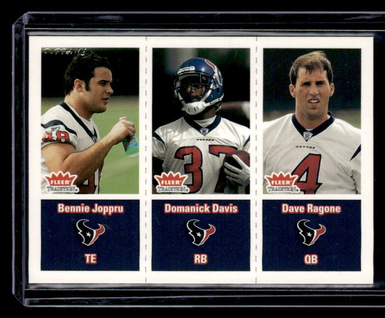 2003 Fleer Tradition #282 Bennie Joppru / Domanick Davis / Dave Ragone ...