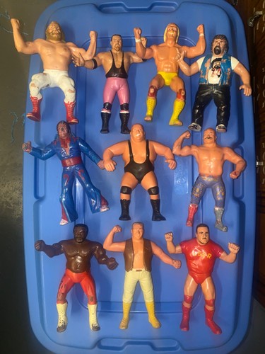 VINTAGE WWF LJN WRESTING SUPERSTARS LOT NEIDHART HONKYTONK PLUS OTHERS ...