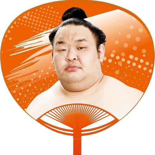 Sumo Wrestler MITORYU Cheering Uchiwa Fan Japanese Hand Held 13.5×9.5in ...