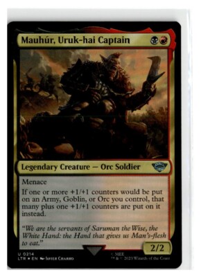 Mauhur, Uruk-hai Captain [FOIL] - The Lord Of The Rings 214 - Magic MTG ...