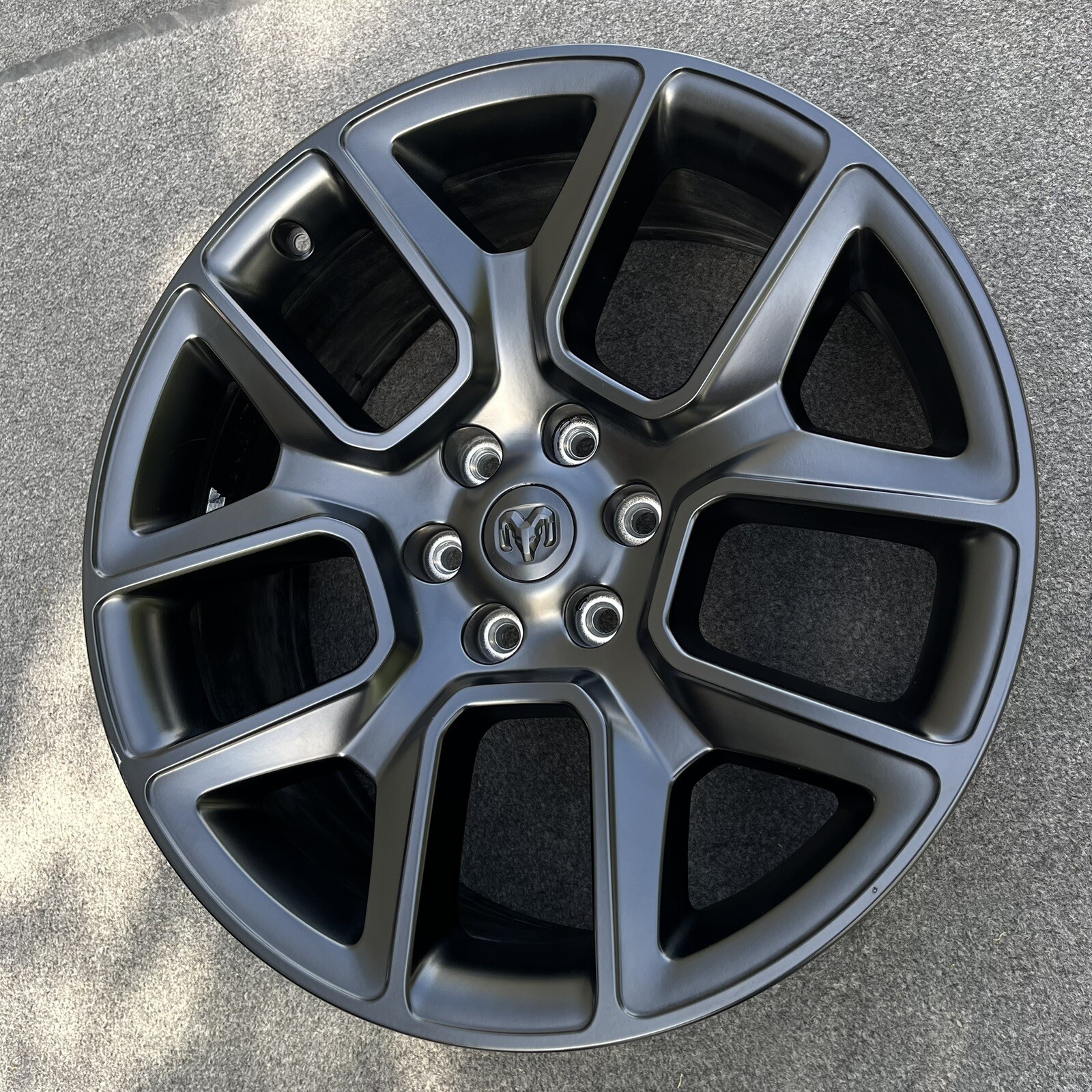 SINGLE 22 INCH WHEEL/RIM RAM 1500 2020-2023 GENUINE OEM MATTE BLACK ...