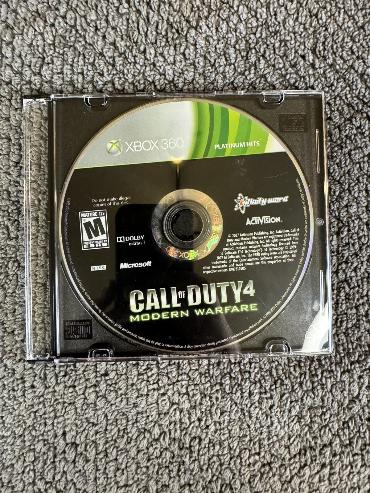 Call of Duty 4: Modern Warfare - Microsoft Xbox 360 - Disc Only ...