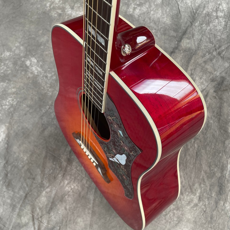 RED Dove Acoustic Electric Guitar Top Solid Spruce Wood 6 String EQ ...