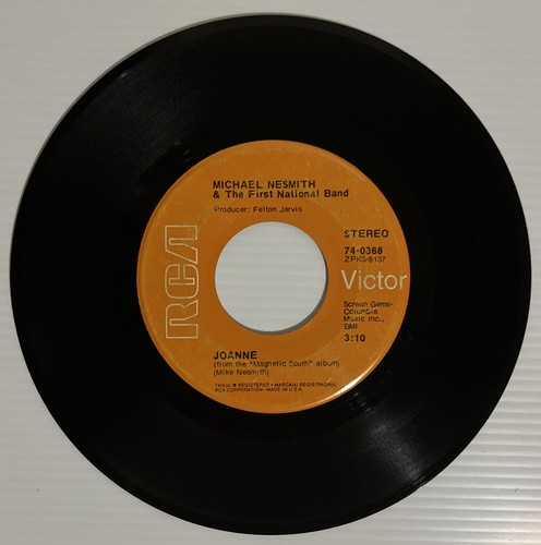 Michael Nesmith & The First National Band - Joanne 1970-7’ Single 45rpm ...