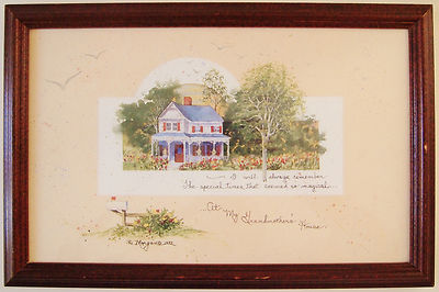 ''At My Grandmother's House" ARTIST D.J. MORGAN, 1997 Art Print, Framed ...