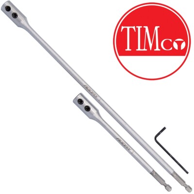 EXTENSION BIT BAR FLAT WOOD 6"/12" & Hex Allen Alan Key 1/4" Shank Long ...