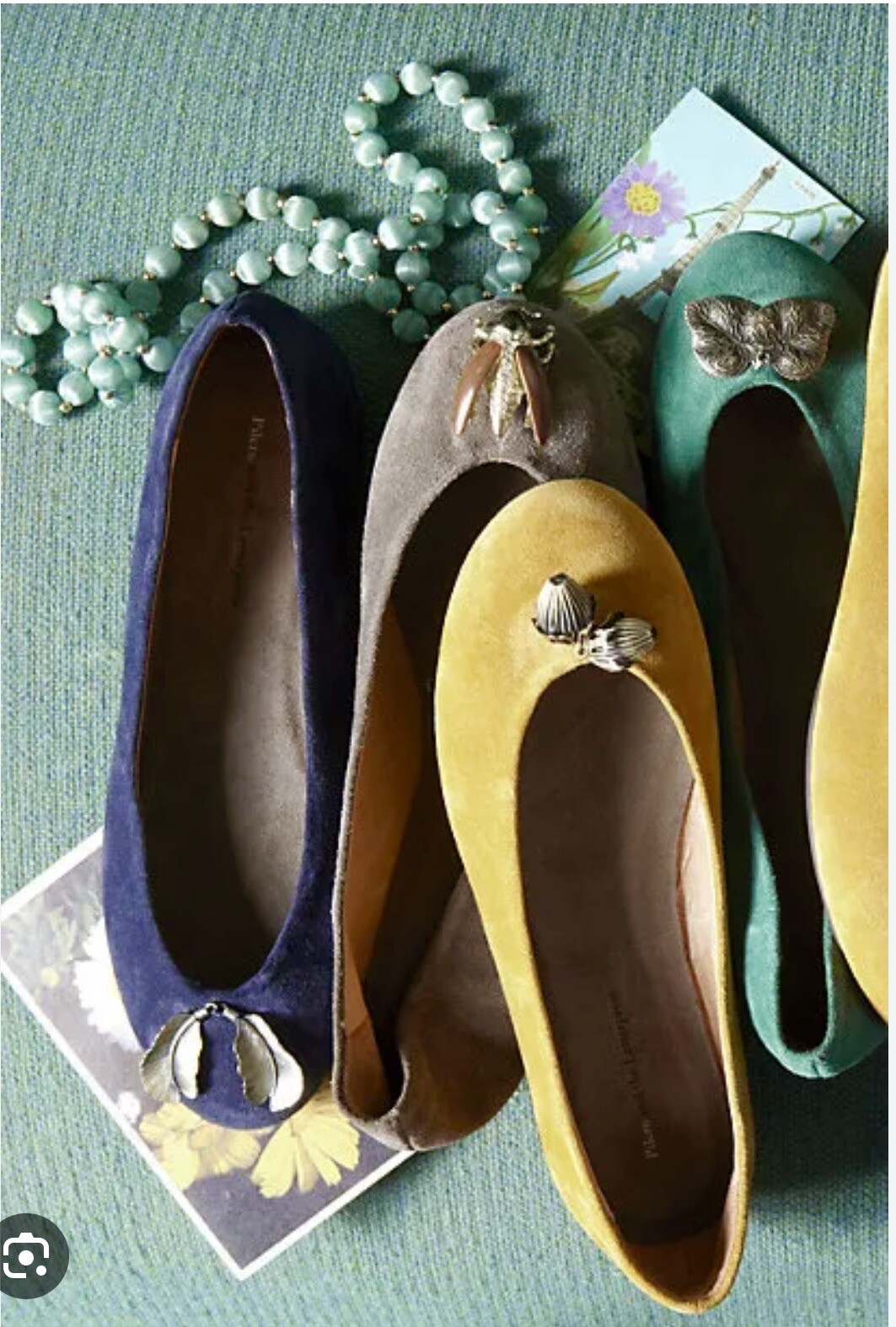 NEW $328 ANTHROPOLOGIE ! Trinket Pilcro Letterpress Suede Flats Dress ...