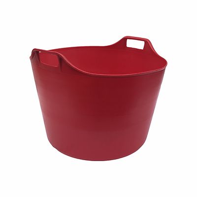 red extra large 76l flexi tub bucket trug storage flexible basket heavy ...