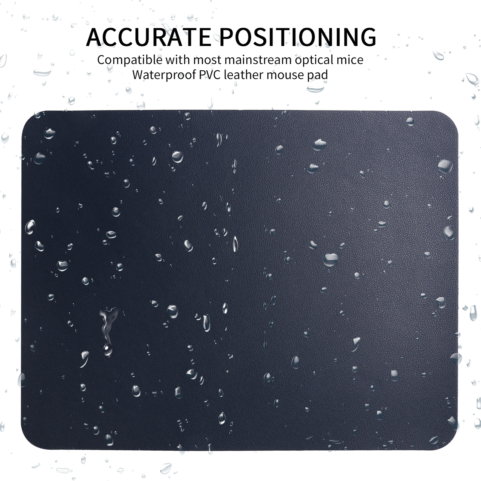 2Pcs Mouse Pad PVC Leather Waterproof Desk Mat Office Home Mice ...