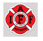 2 Inch Non-Reflective IAFF Red Firefighter RETIRED Maltese Sticker ...