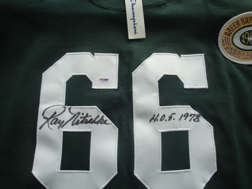 Ray Nitschke Signed Green Bay Packers Throwback Jersey - New With Tags ...