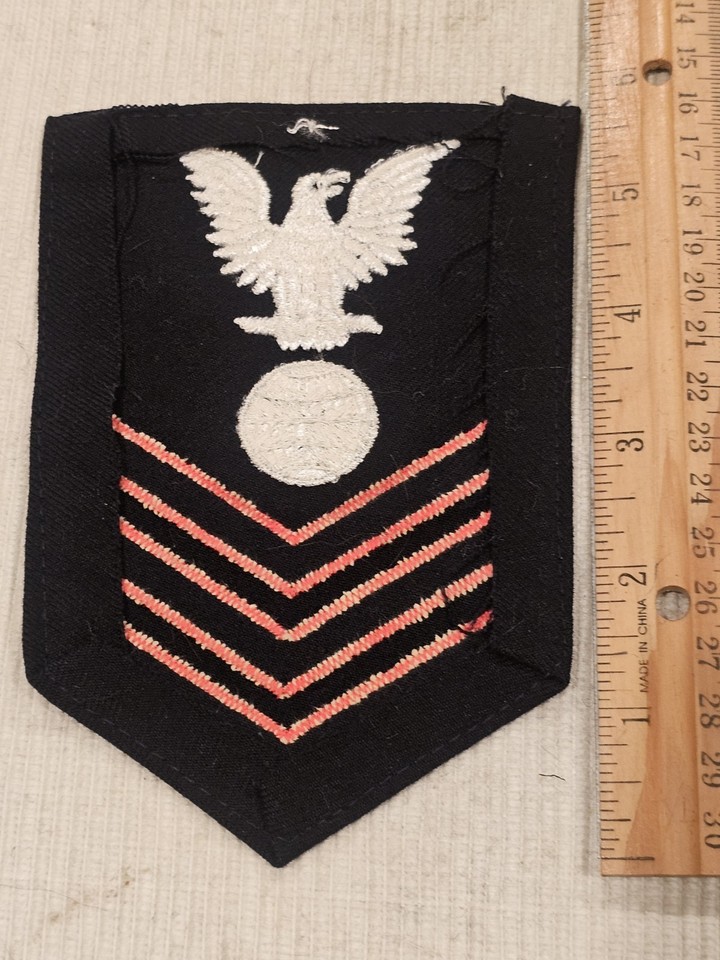 WWII USN Navy Radarman 1st Class Class Mate Rate Chevron Patch L@@K ...