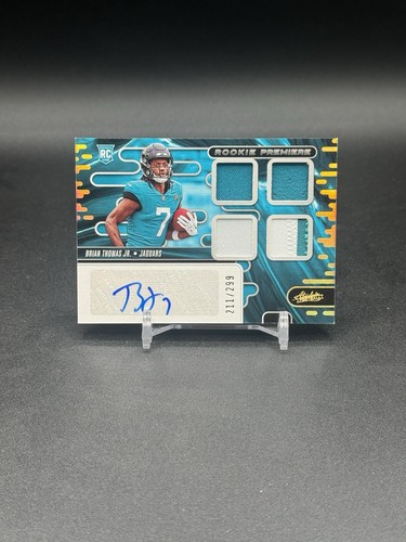 BRIAN THOMAS JR 2024 Absolute Spectrum RPA Rookie Patch Autograph Auto ...