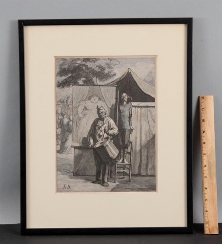 RARE Antique 1870s French Clowns Circus Gravure, Saltimbanques Freak ...