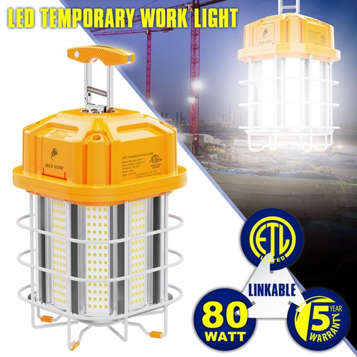 80 Watt LED Temporary Work Light Industrial Construction Work Shop Lamp ...
