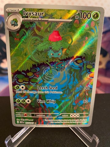 Ivysaur 167/165 Pokémon TCG Scarlet & Violet 151 Holo Illustration Rare ...