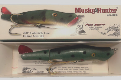 2003 Musky Hunter Collectible Lure Mud Puppy Topwater Musky Lure #351/ ...