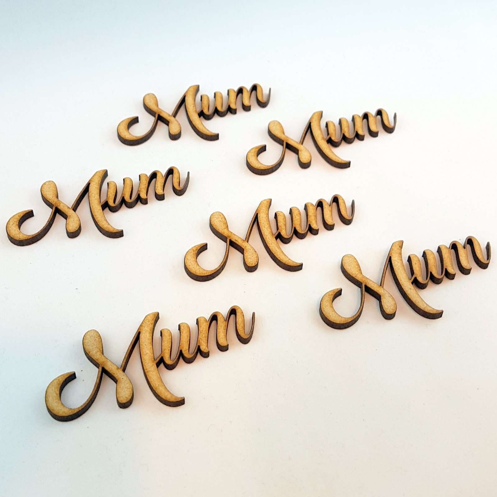 Mum Word Cutout 5 pack MDF Laser Cut Wooden Craft Blank Family Tree ...
