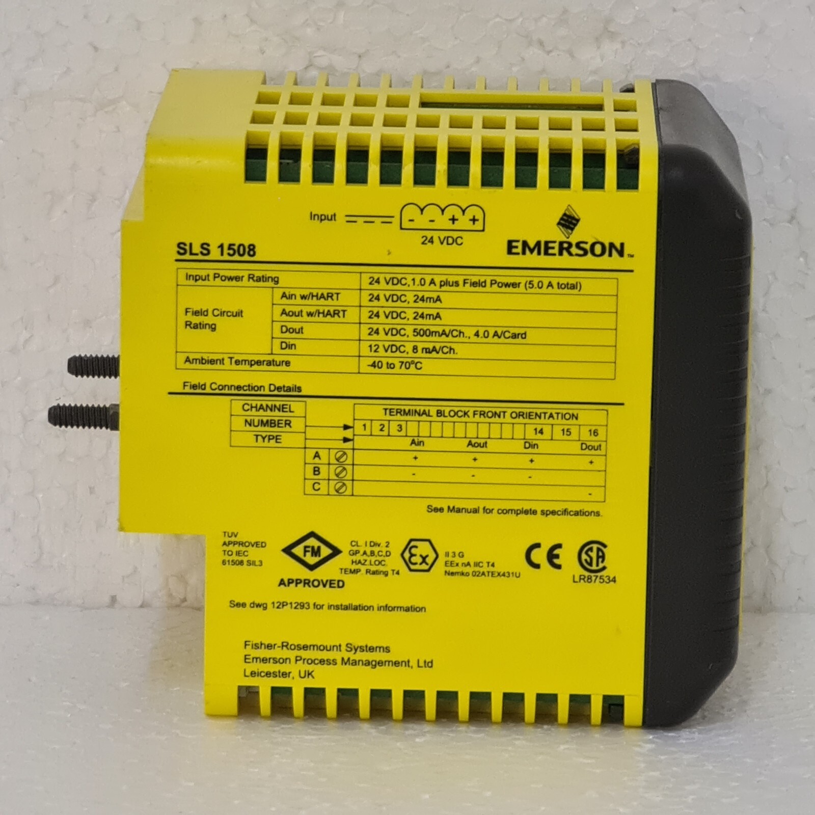 EMERSON SLS1508 DeltaV SIS Smart Logic Solver KJ2201X1-BA1 | eBay