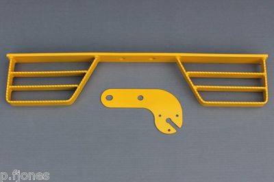 Heavy Duty Powder Coated Yellow Double Tow Bar Step Flange Towbar ...